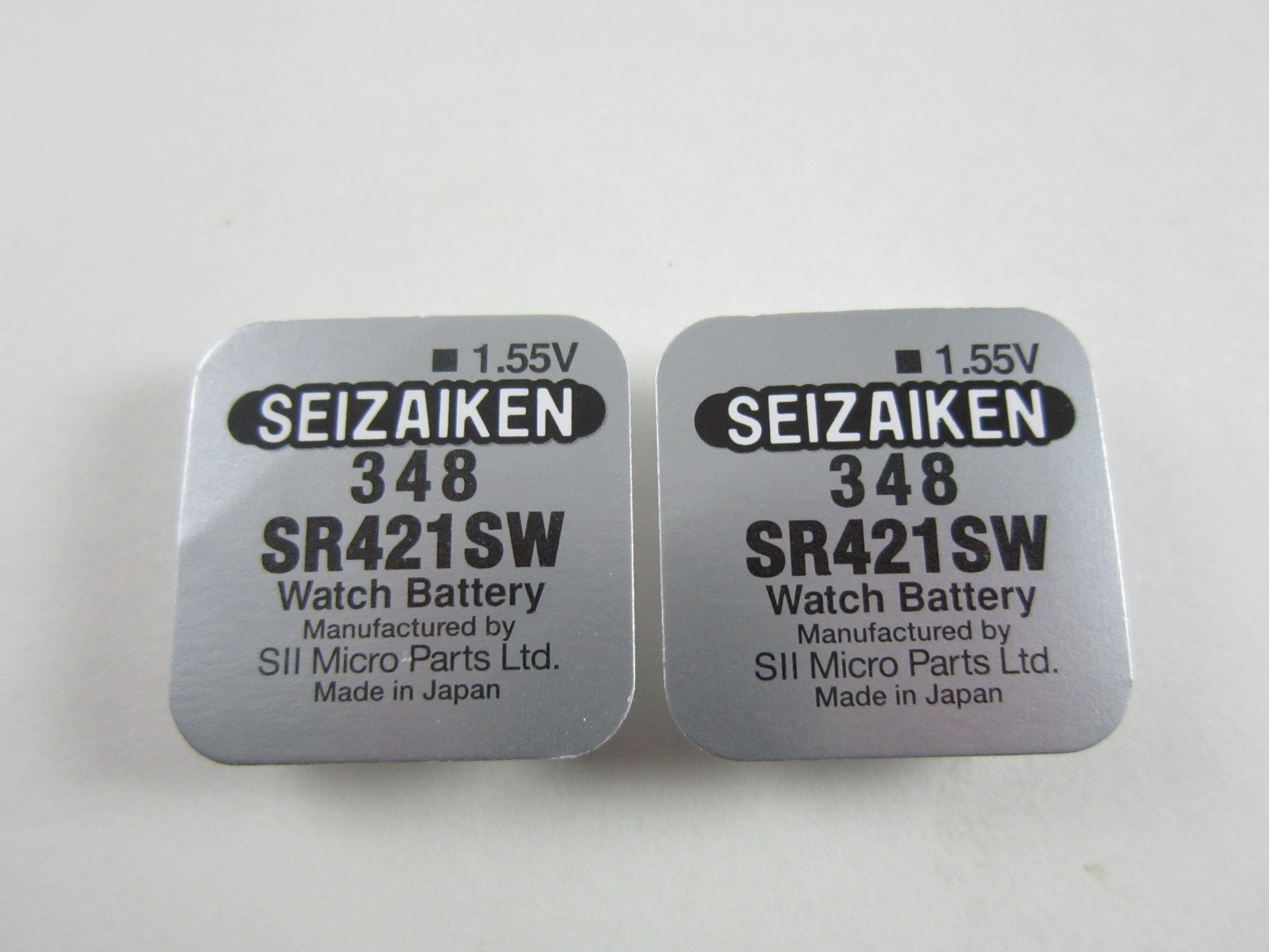 Seizaiken 2x SR421SW 348 SR421 D348 1.55V Silver Oxide Cell Watch Batteries – MSGamesnNsupplies