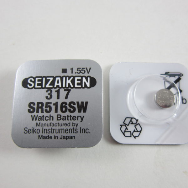 Seizaiken 2x SR516SW 317 SR516 1.55v Silver Oxide Button Cell Watch ...
