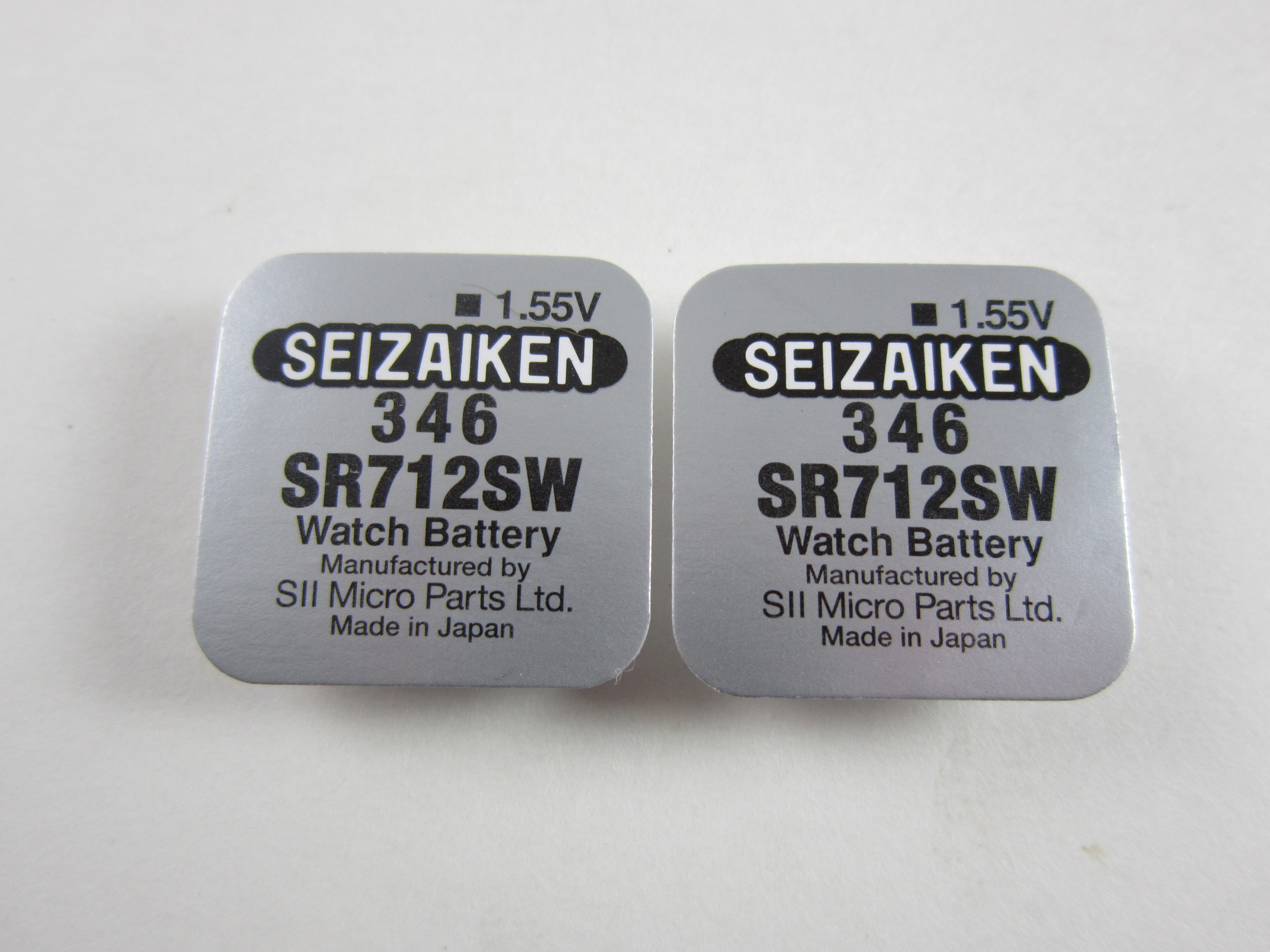 Seizaiken 2x SR712SW 346 SR712 SW 1.55v Silver Oxide Button Cell Watch ...