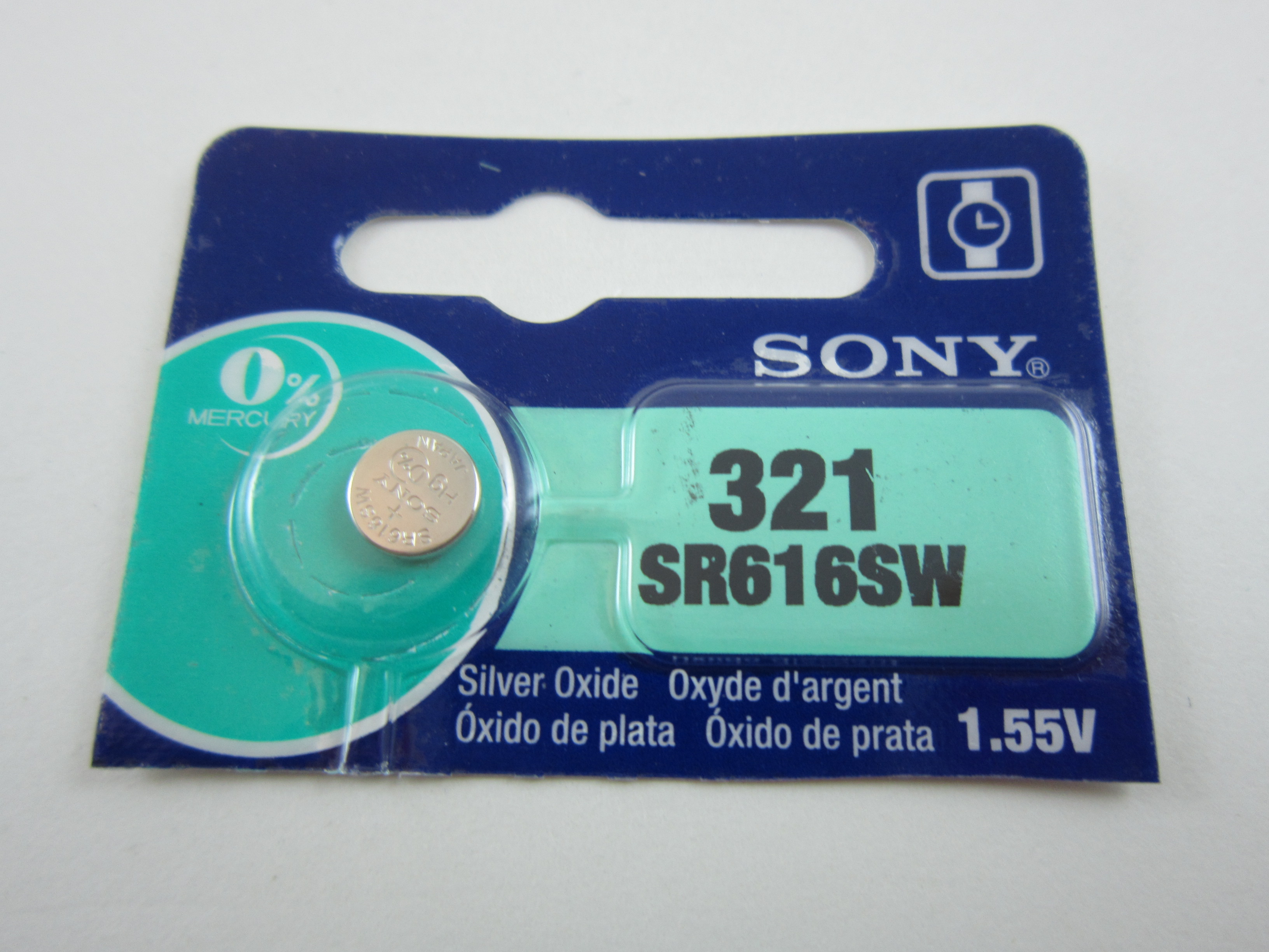 Sony 1x SR616SW 321 – 1.55V Silver Oxide Button Cell Watch Battery ...