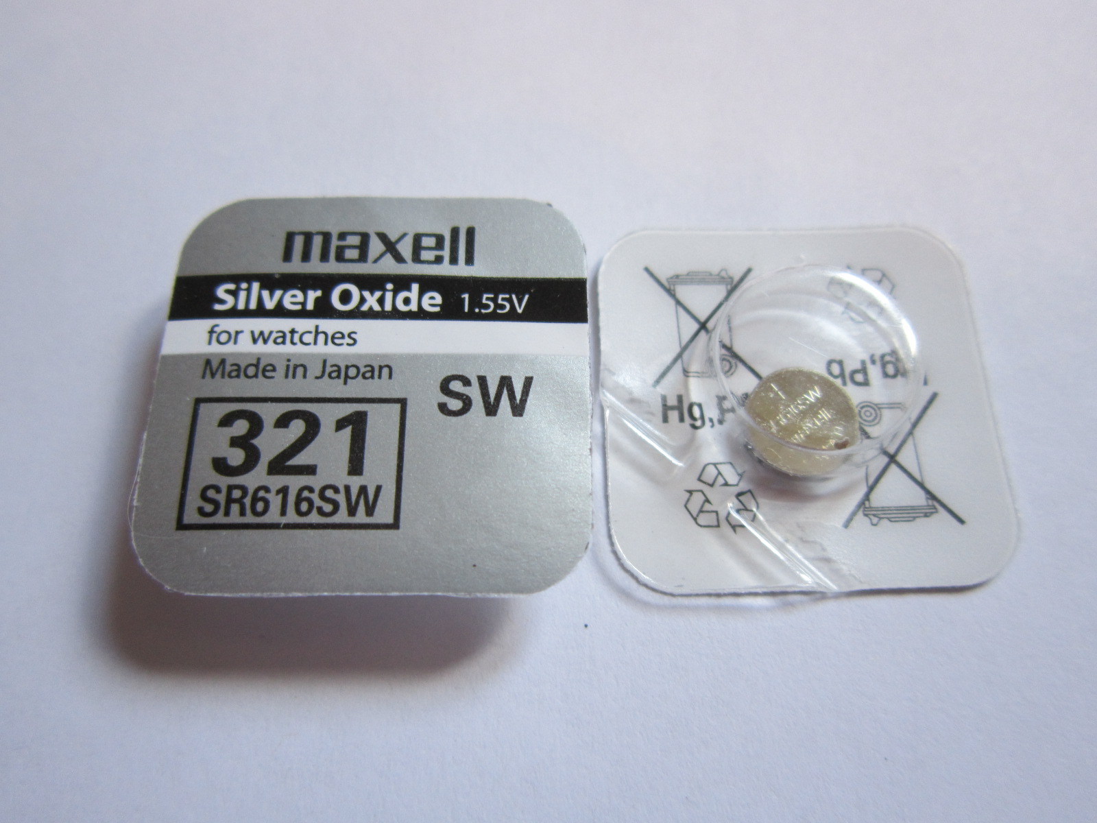 Maxell 4x SR616SW SW321 SW 321 – 1.55V Silver Oxide Button Cell Watch ...