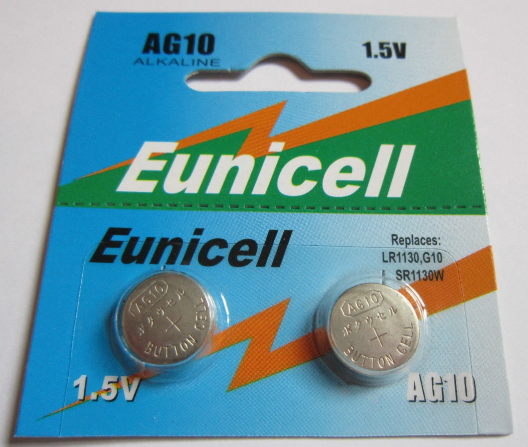 2x Eunicell AG10 LR1130 SR1130 LR54 SR54 – 1.5v Alkaline Batteries ...